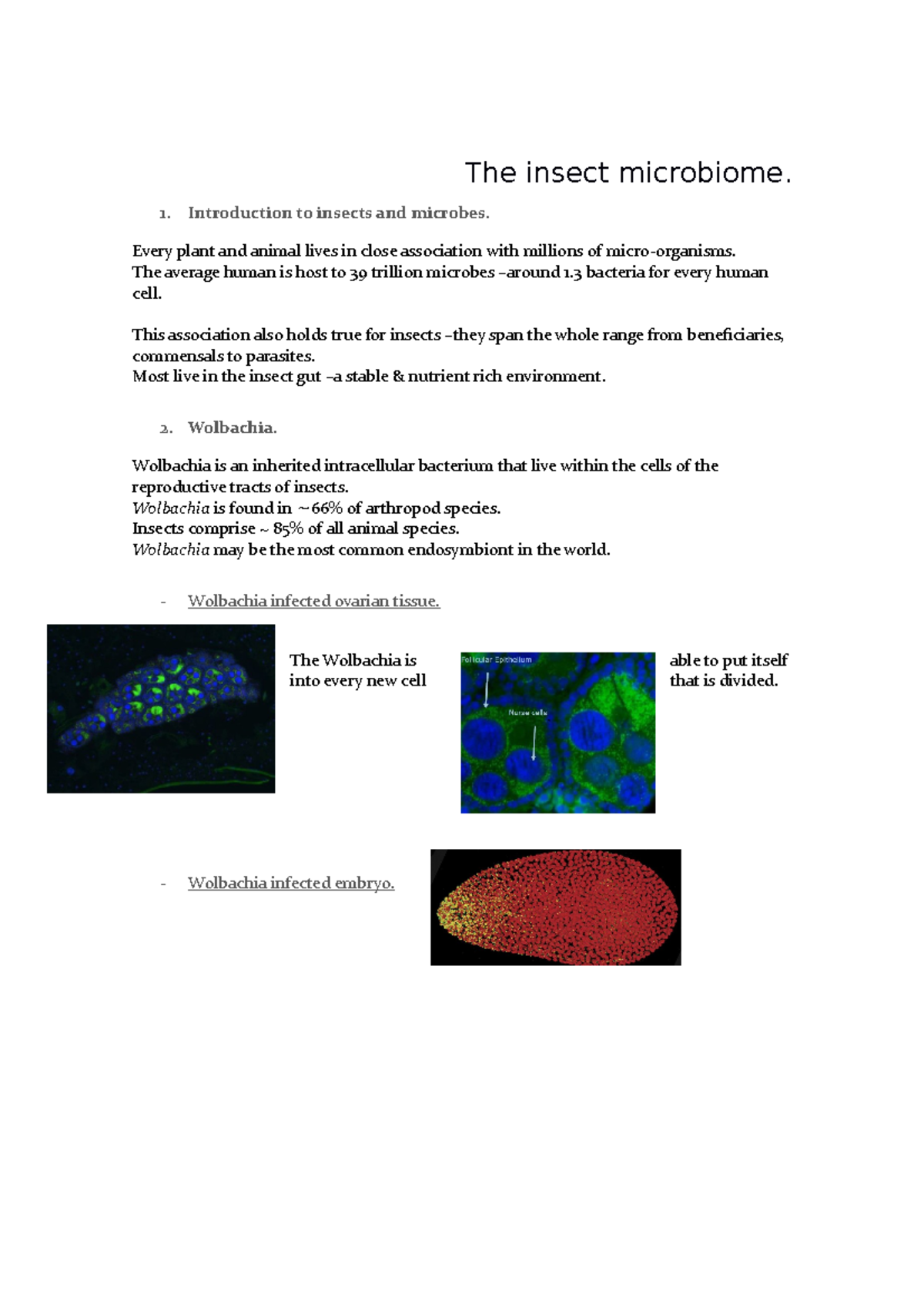30. The insect microbiome. - The insect microbiome. 1. Introduction to ...