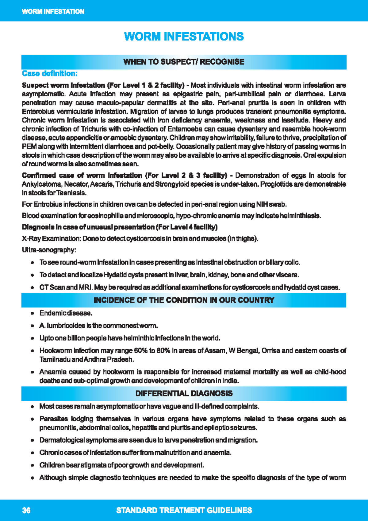 Worm-infestation - Includes diseases caused by various worms - B ...