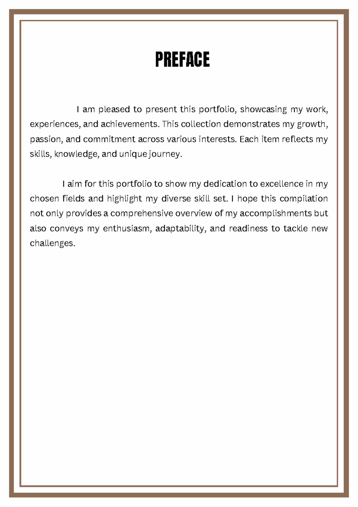 Preface- Vitae - our essay - PREFACE I am pleased to present this ...