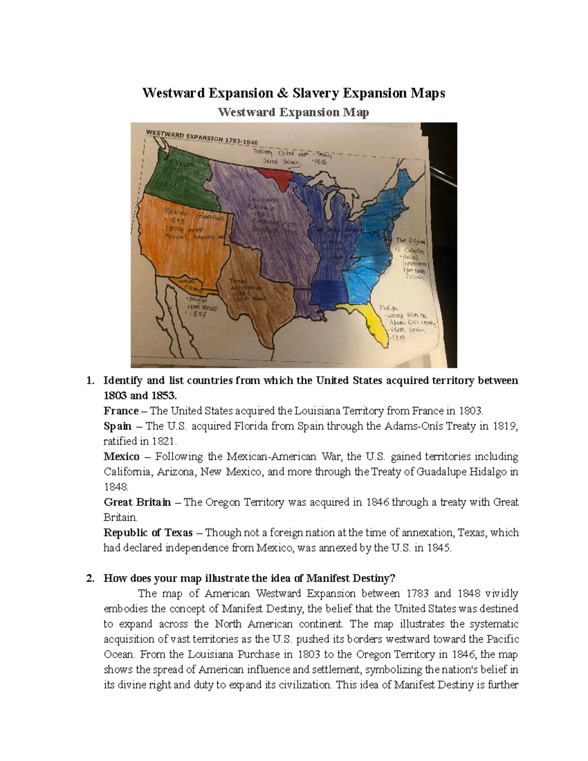 Westward Expansion & Slavery Expansion Maps - Westward Expansion ...