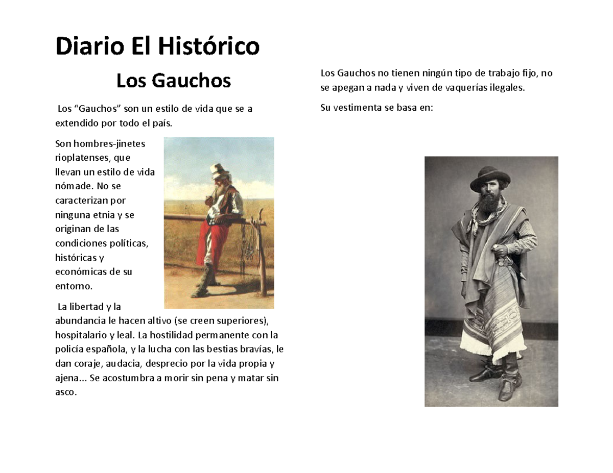 Los Gauchos - sssss - Diario El Histórico Los Gauchos Los “Gauchos” son ...