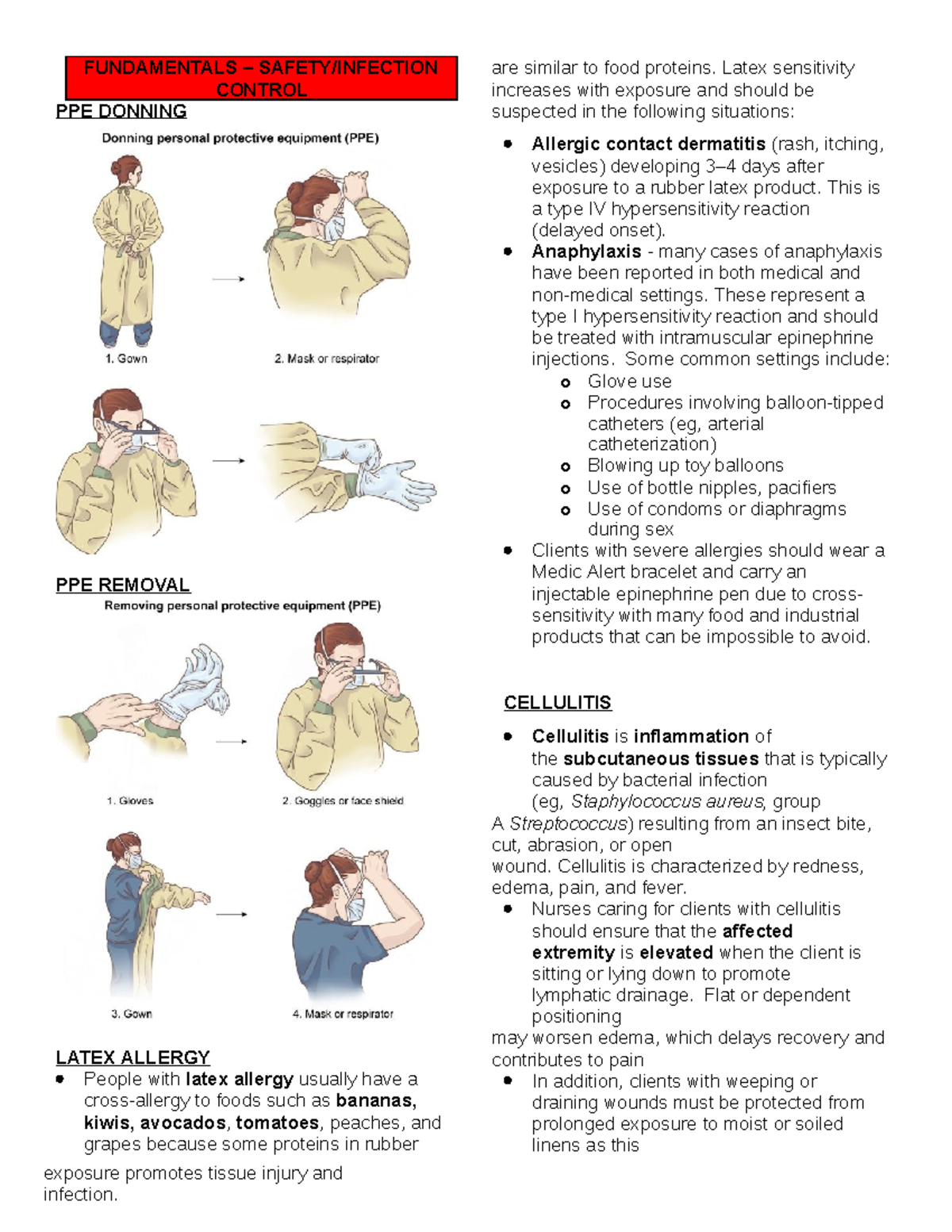 Funda-safety infection-control - FUNDAMENTALS – SAFETY/INFECTION ...