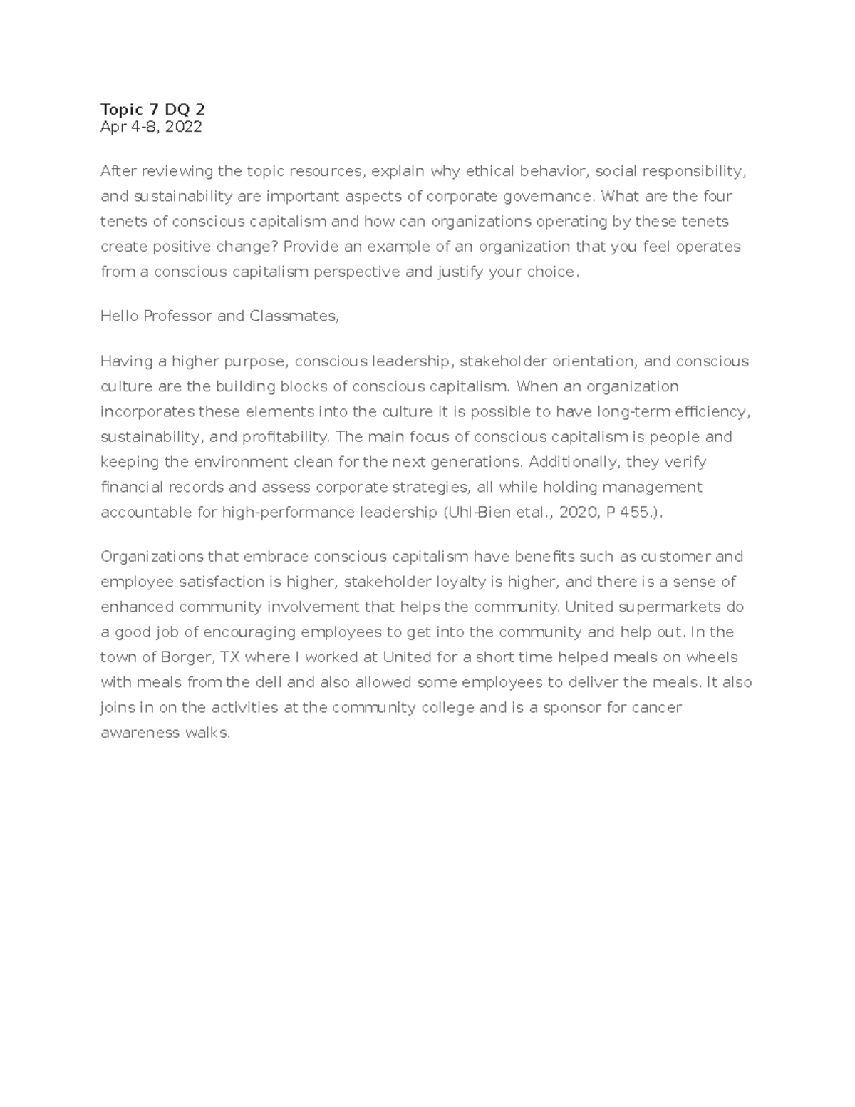 Week 7 discussion question 2 - Topic 7 DQ 2 Apr 4-8, 2022 After ...