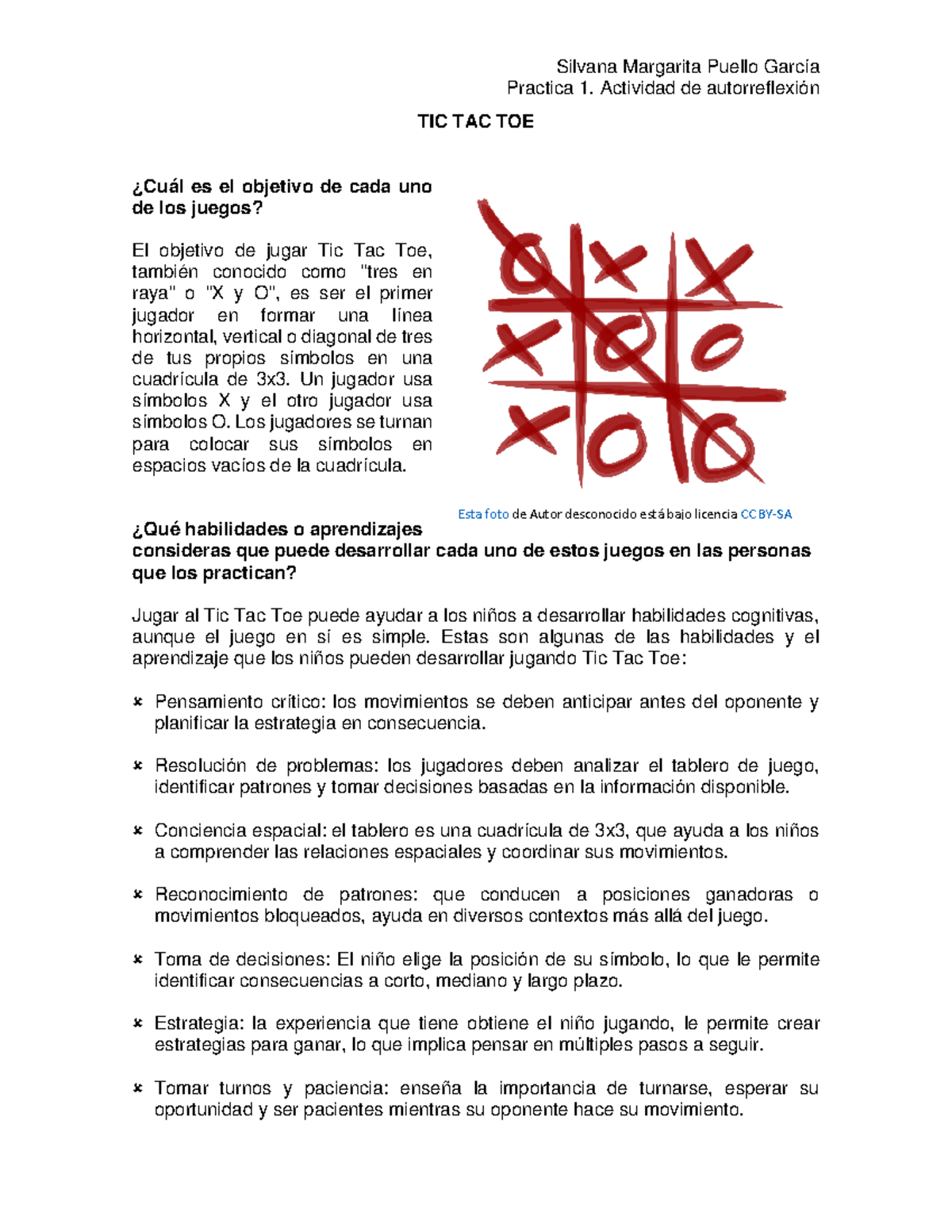 Practica 1. Actividad de autorreflexión - Silvana García - Practica 1 ...
