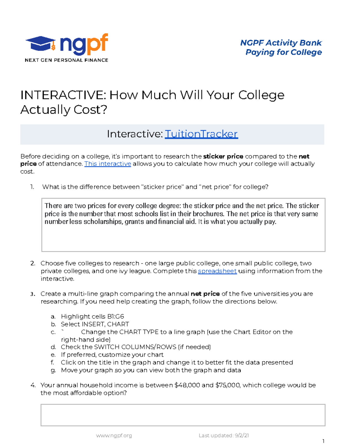 2022 Interactive How Much Will Your College Actually Cost NGPF