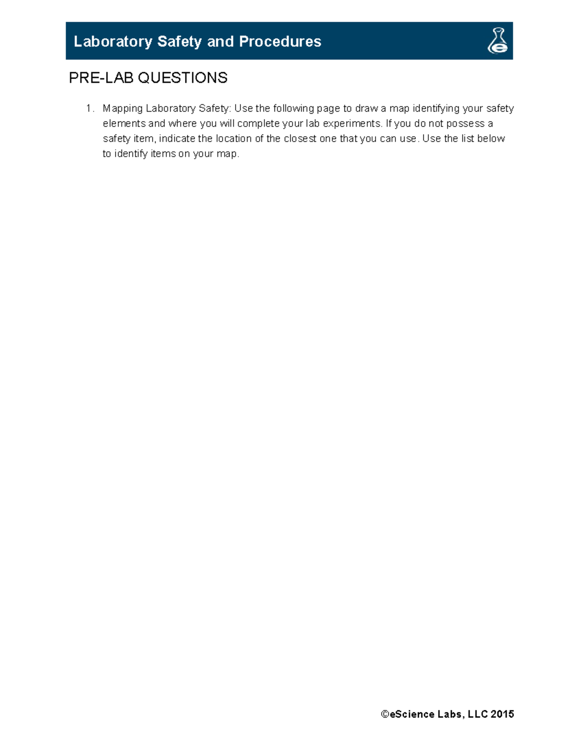 IC 4603 L01 Lab Safety - labs - PRE-LAB QUESTIONS Mapping Laboratory ...