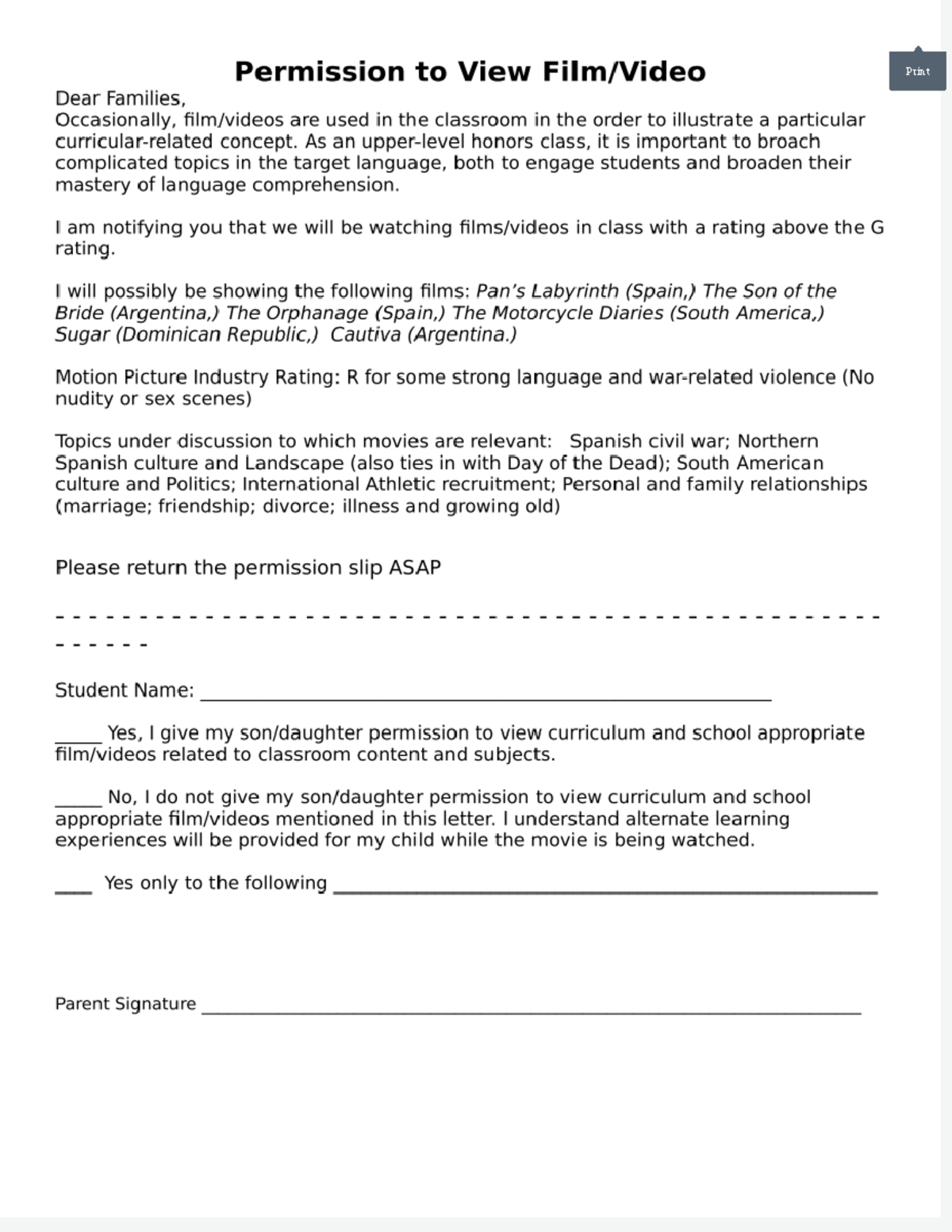 Permission to View Film (003).docx Schoology - Print - Studocu