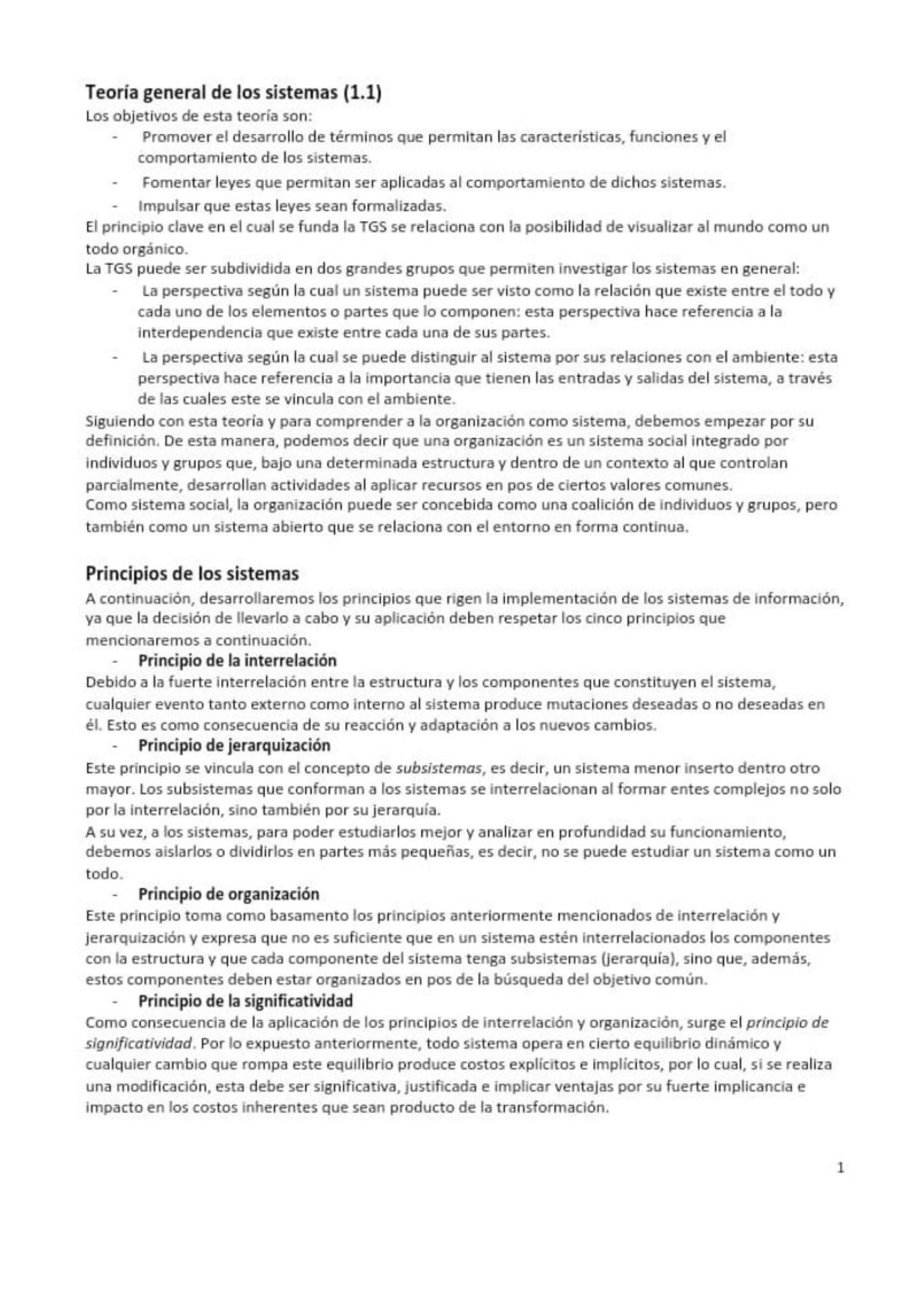 Resumen 1er Parcial SIO - Sistemas de Información Organizacionales - Studocu