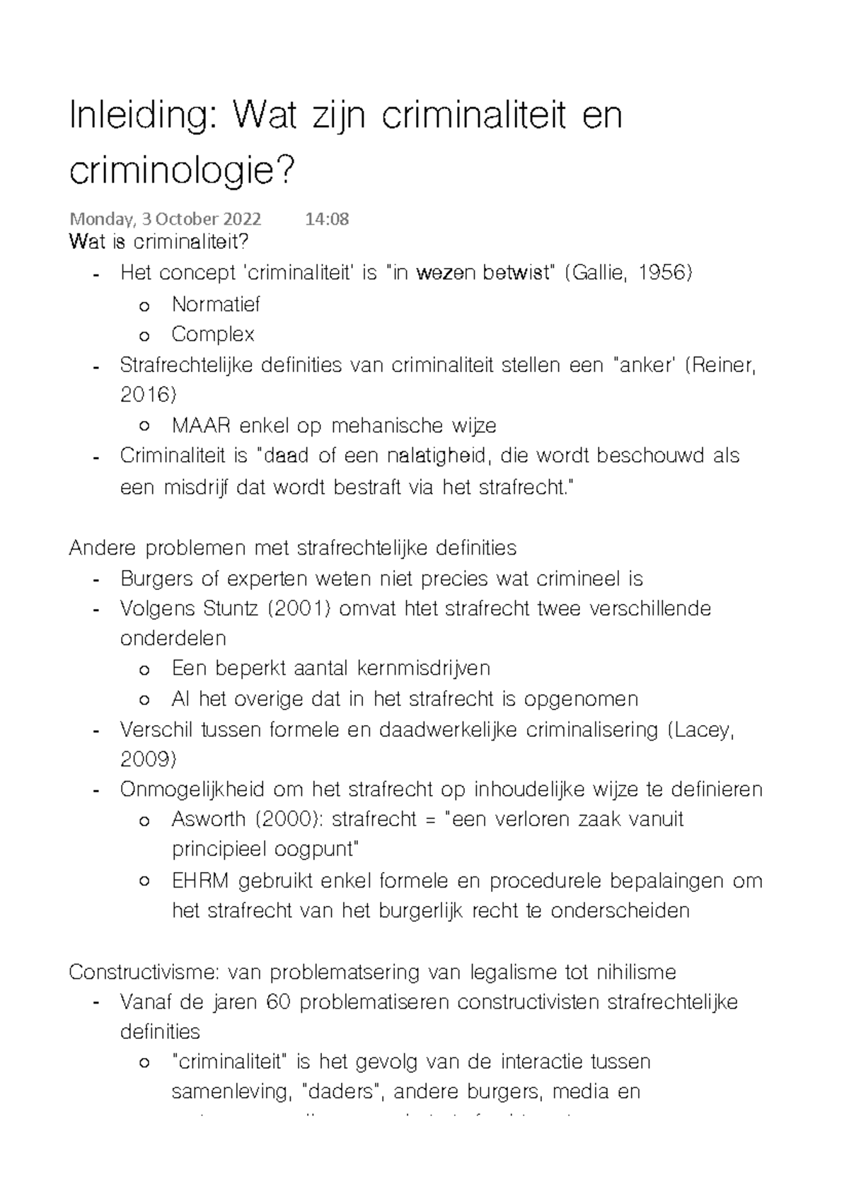 Inleiding Wat zijn criminaliteit en criminologie - Wat is criminaliteit ...