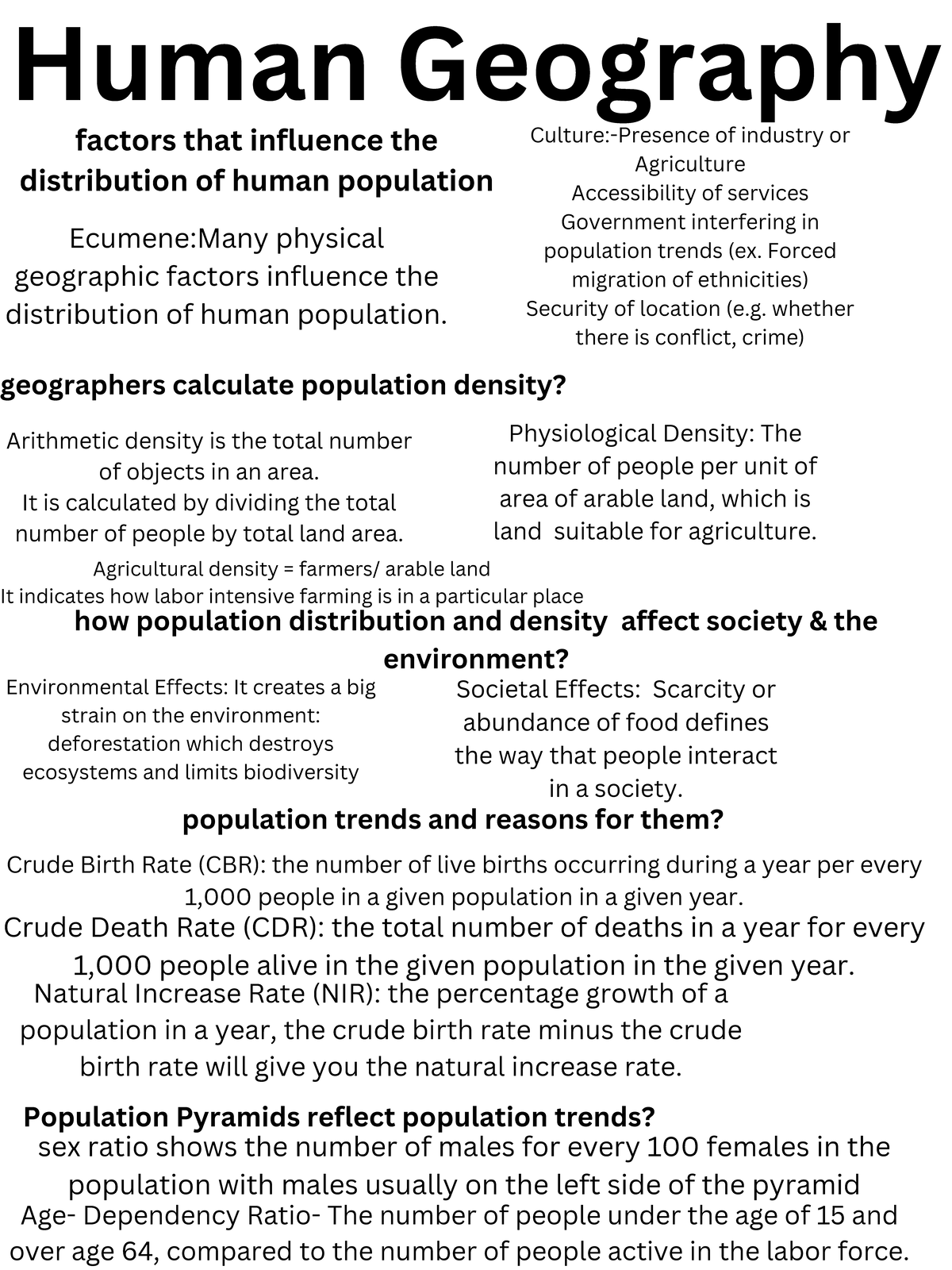 Human Geography - Human Geography factors that influence the ...