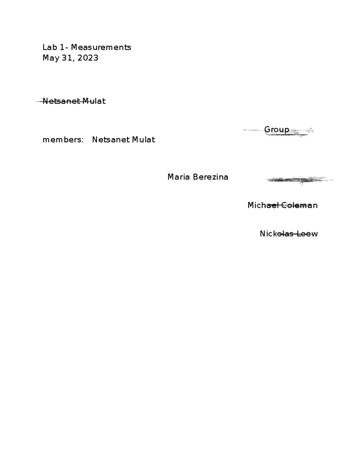 Lab 1 phys 203 - This is a lab report for lab 1, measurement topic ...