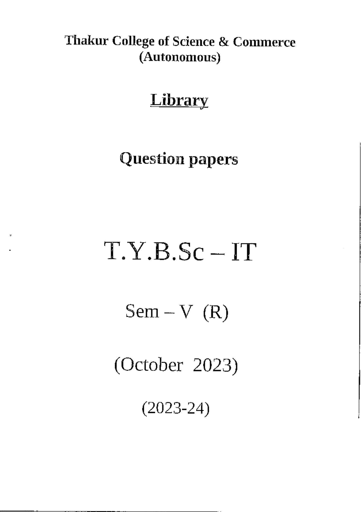 Tybsc IT Sem V Oct 2023 0001 - Thakur College of Science Commerce ...