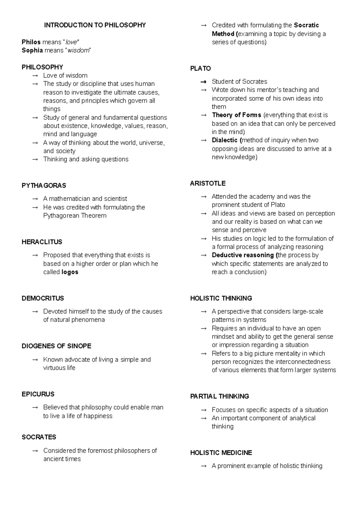 1. Philo Q1 Reviewer - Abcdsfkdjf sak$bd - INTRODUCTION TO PHILOSOPHY ...