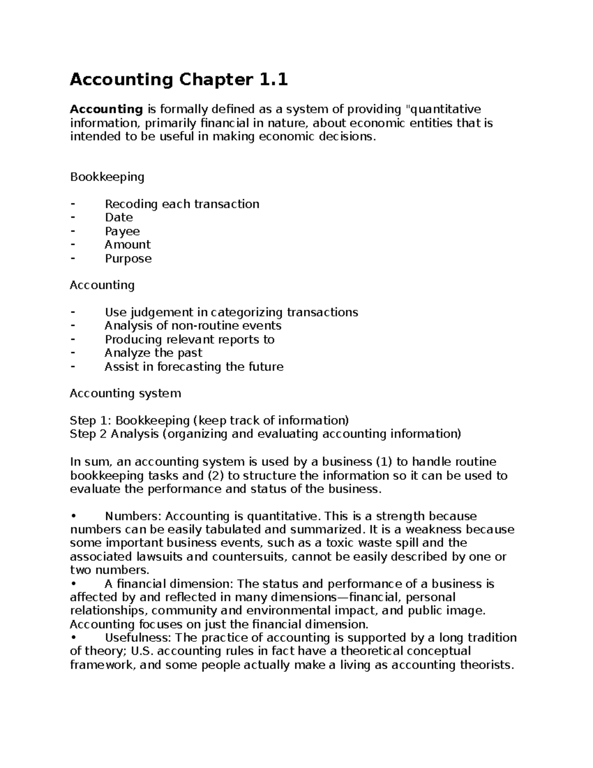 Accounting Chapter 1 - ACCT 3610 - WGU - Studocu