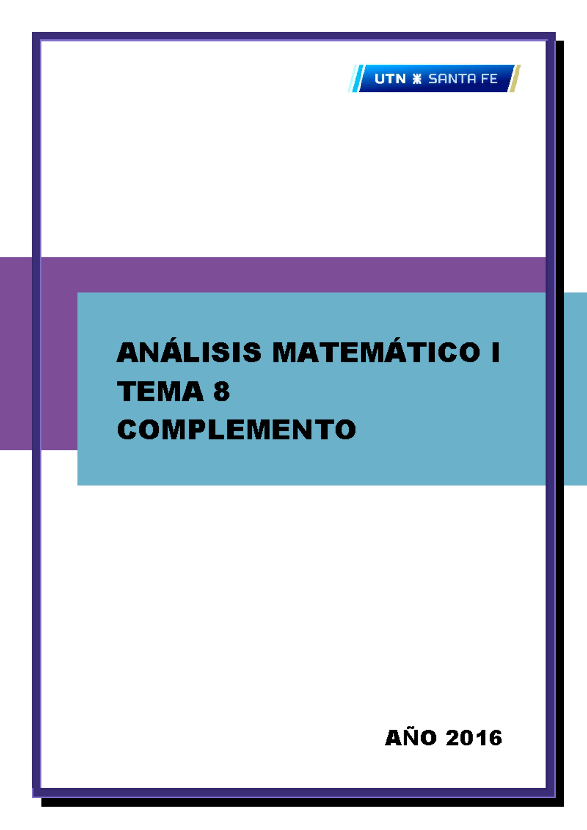 Complemento TEMA 8 - Imp - ANÁLIS TEMA COMPL AÑO ISIS MATEMÁT 8 LEMENTO O 2016 TICO I ...