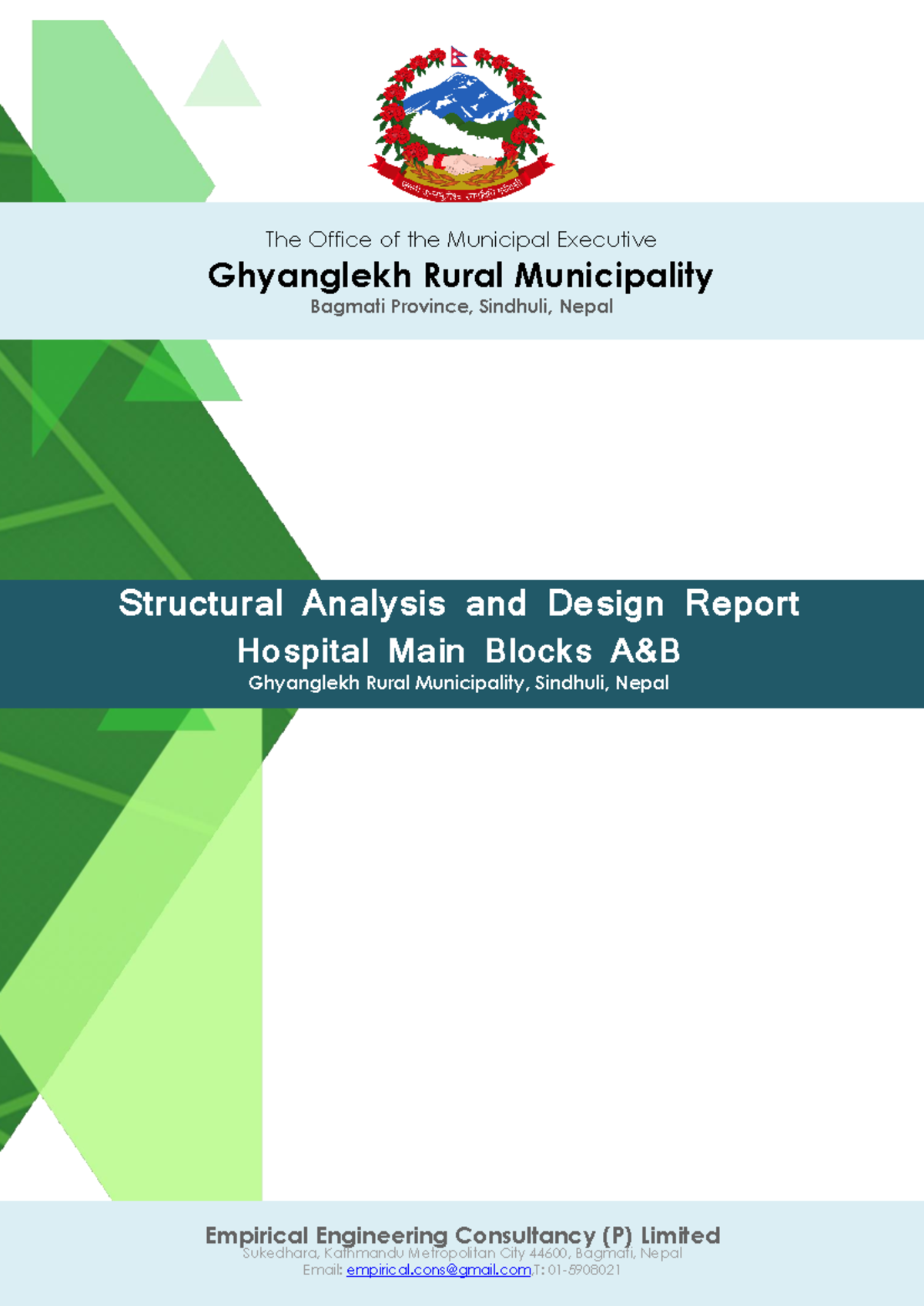 Structural Analysis Report Main BLock - The Office of the Municipal ...