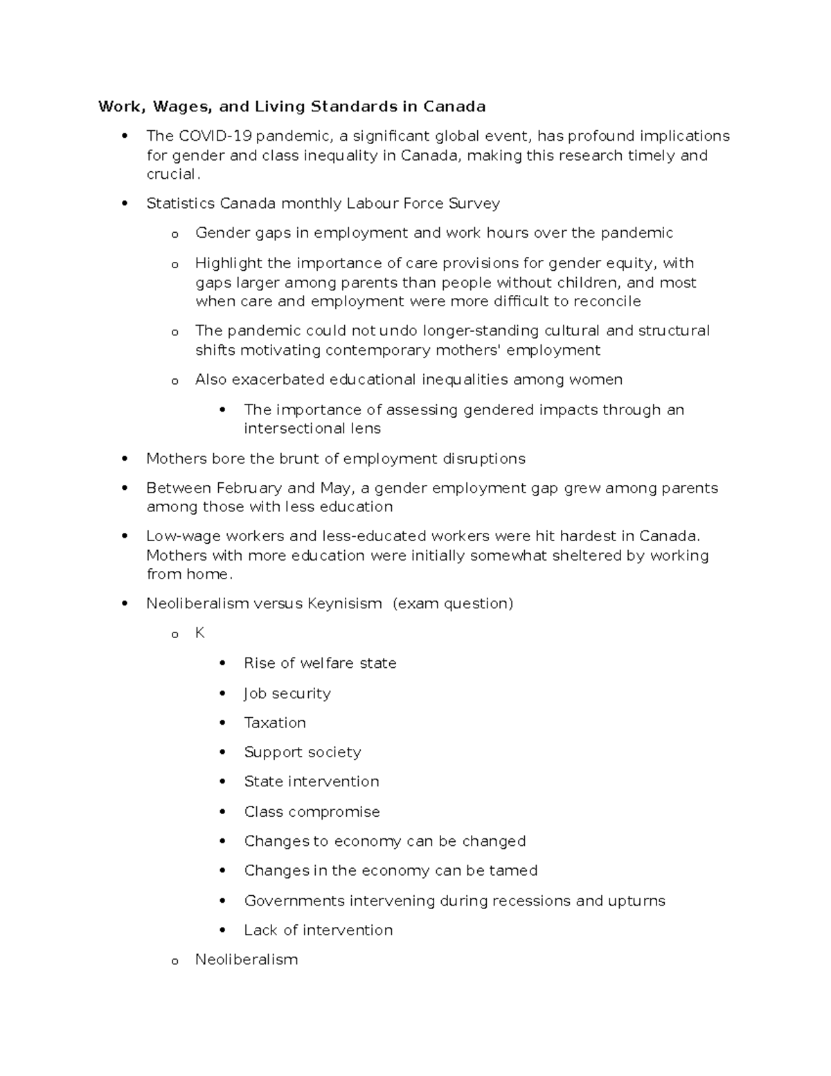 Chapter 2 SOCI2026 - Work, Wages, and Living Standards in Canada The ...
