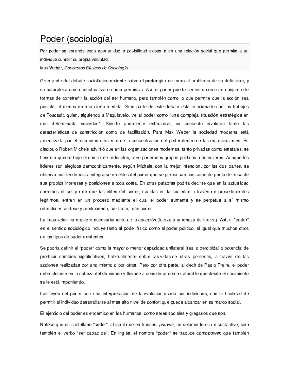 Poder-concepto - Contiene material de estudio sobre el concepto de ...