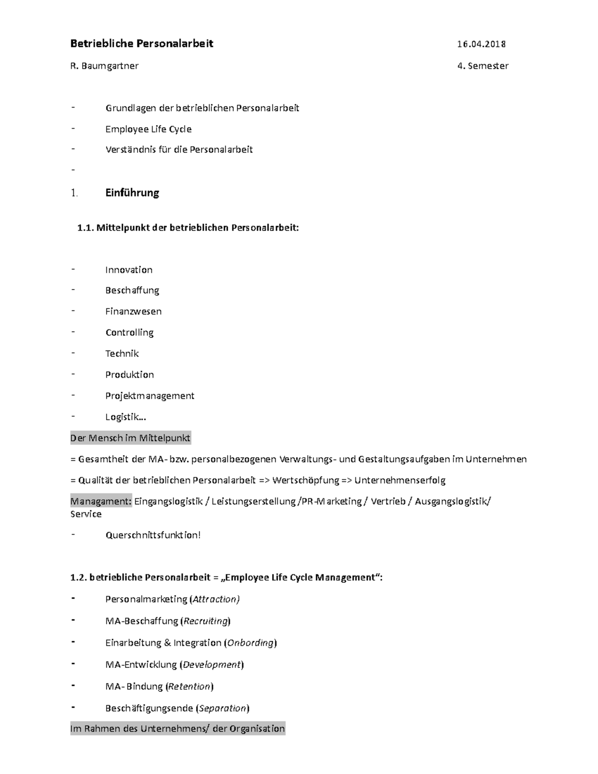 Betriebliche Personalarbeit 16.04 - Betriebliche Personalarbeit 16. R ...