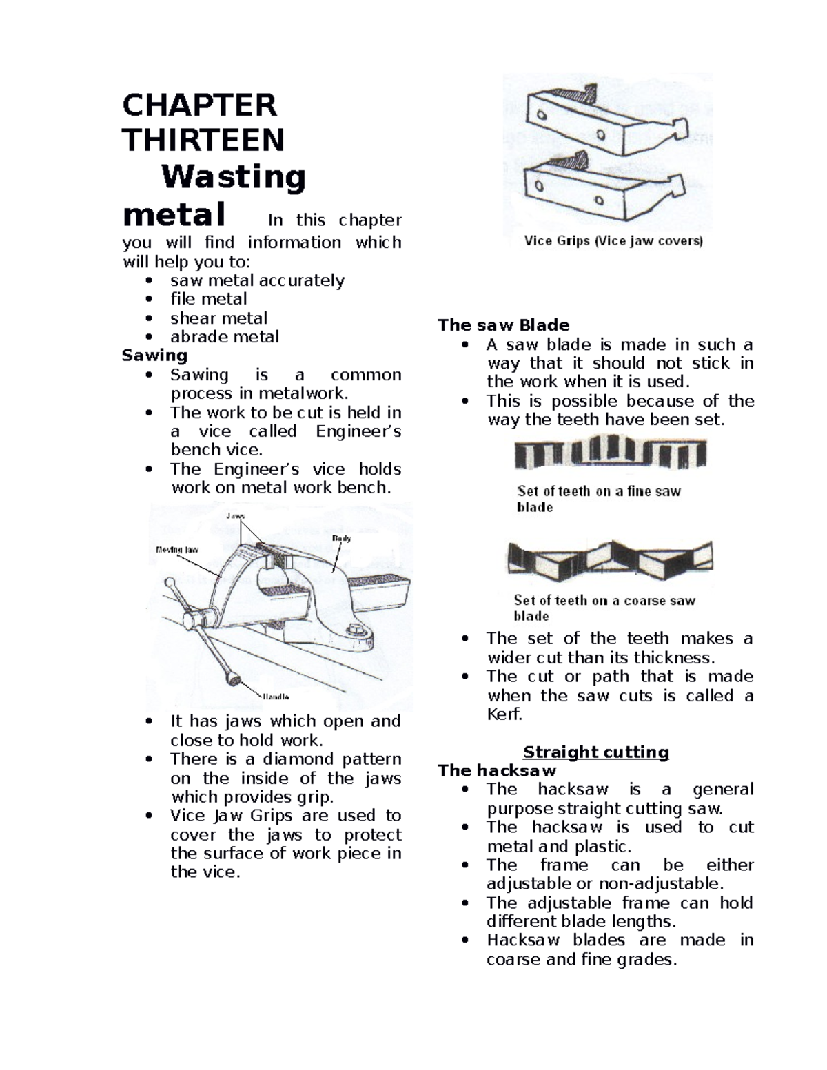 Chapter FOUR -B- wasting metal and plastics - CHAPTER THIRTEEN Wasting ...