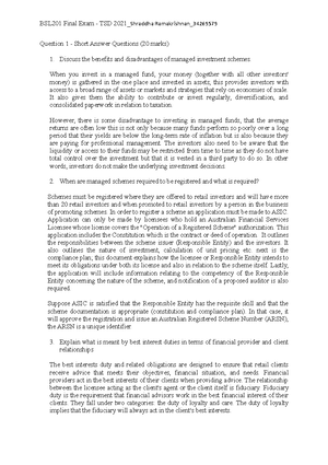 Bsl165 IRAC SEM 2 2023 - BSL165 CASE STUDY IRAC LEGAL PROBLEM SOLUTION ISSUES Is SensoCol Ltd ...