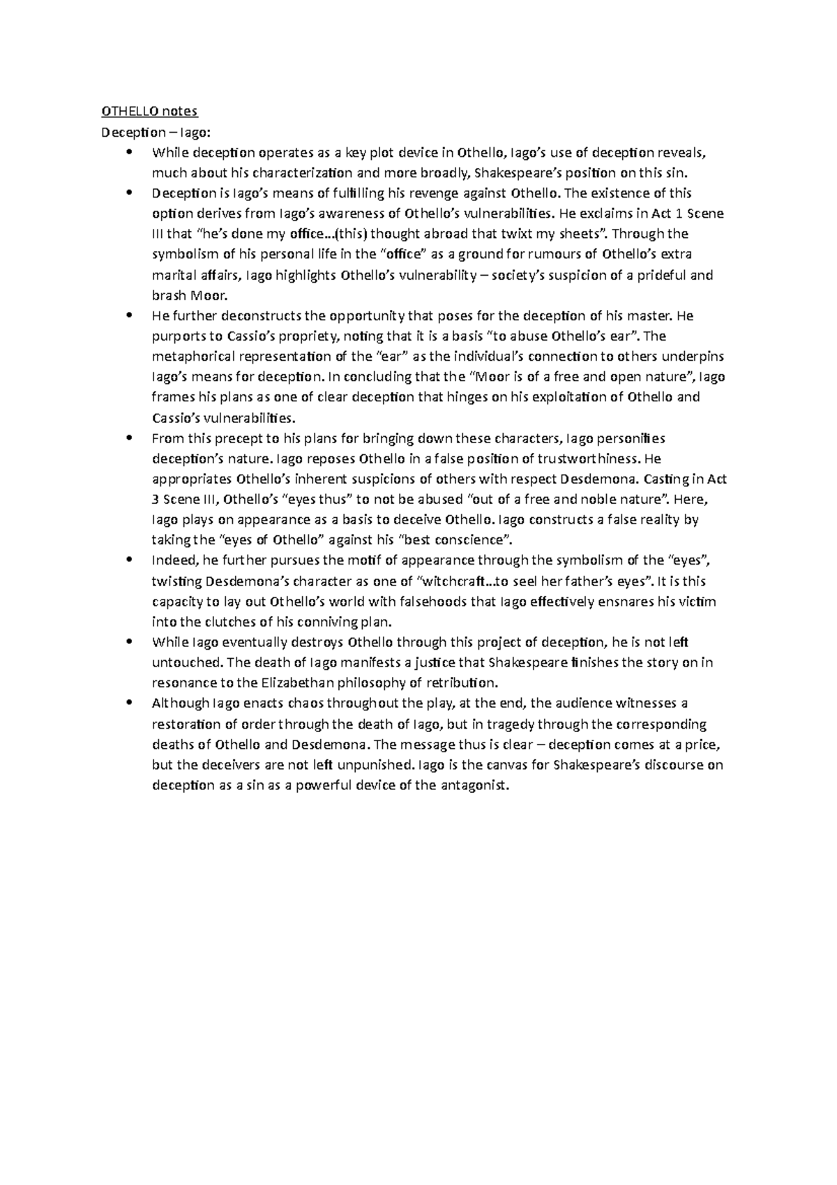 Courses english std 1494302196 2016 English Standard Notes - OTHELLO ...