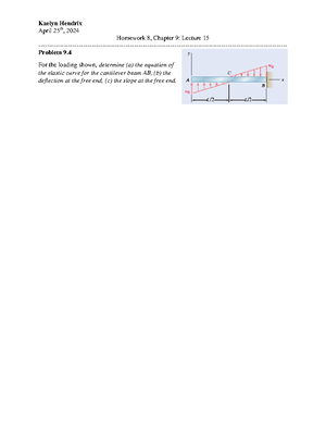 HW4 Ch4 - Blank - March 15 th, 2024 Homework 4 , Chapter 4 : Lecture 7 Problem 4. Knowing that ...