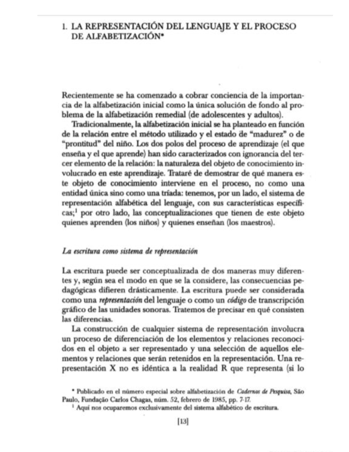 Alfabetización - Nota: 8.8 - Literatura - Studocu