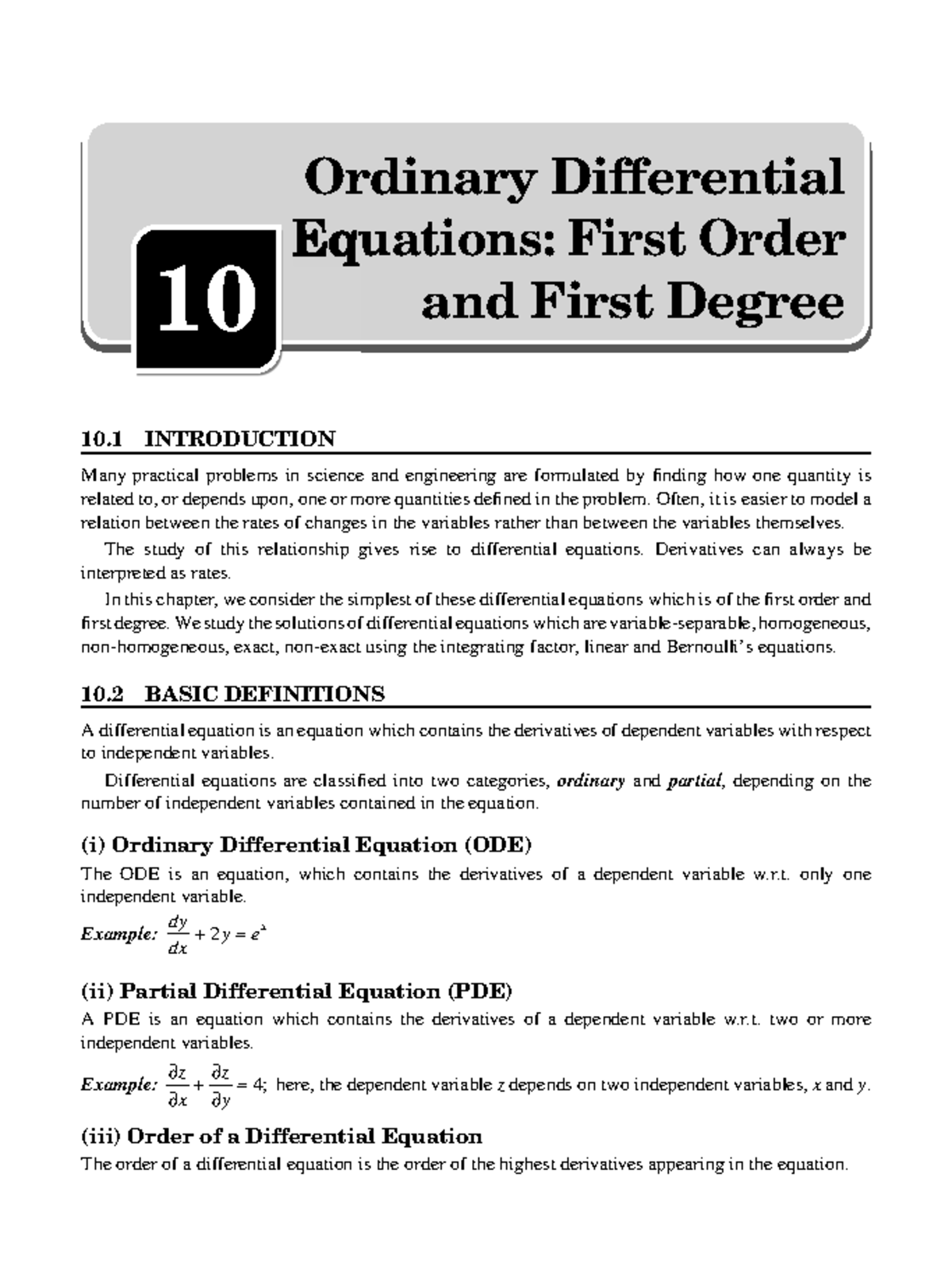 4. Ordinary Differential Equations - - Studocu