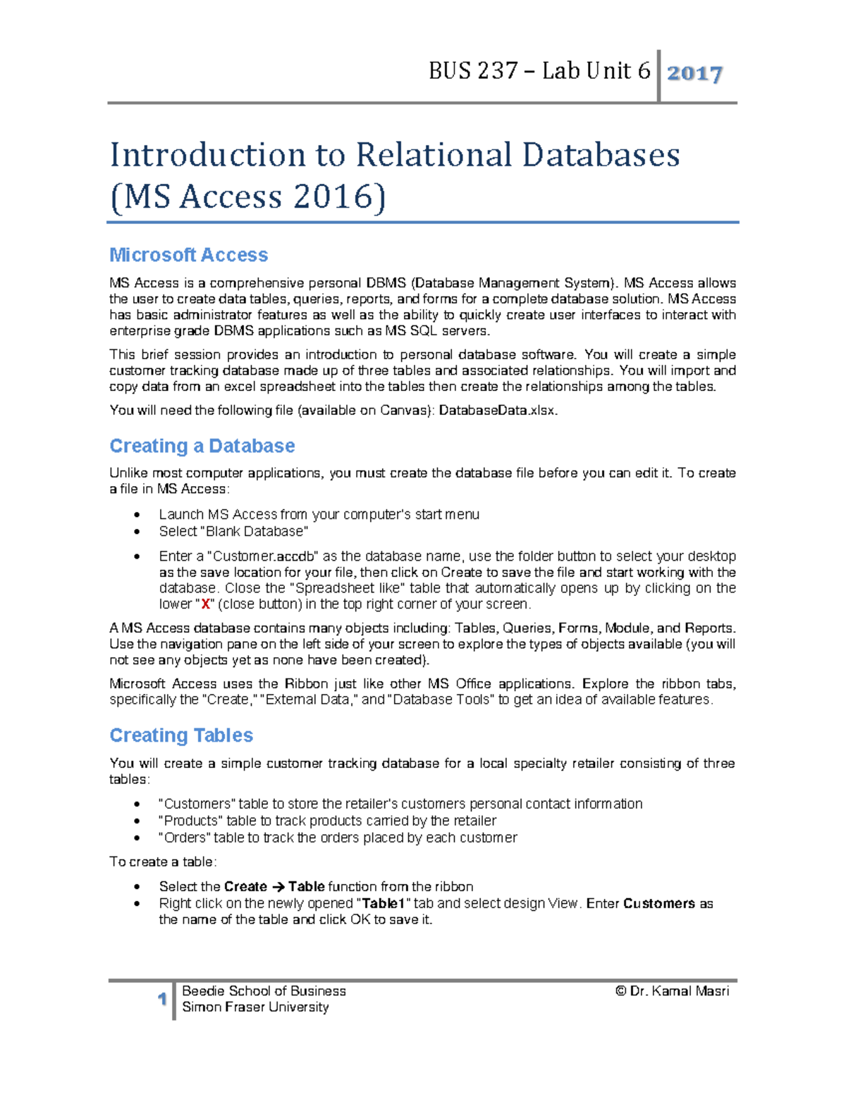 Unit6 MS Access - aaaaaaaaaaaaaaaaaaaaaaaaaaaaaaaaaaaaaaaaaaaaaaaaaaa - Auditing and Assurance ...