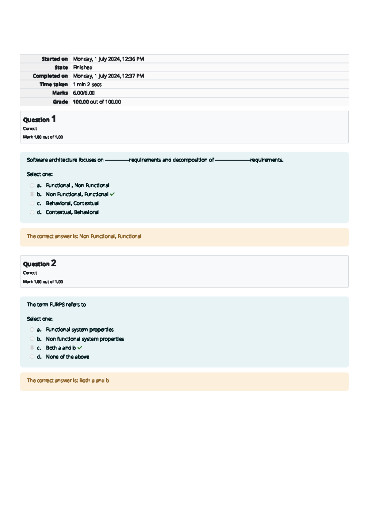 Self-Quiz Unit 2 - Self-Quiz - Started on Monday, 1 July 2024, 12:36 PM State Finished Completed ...