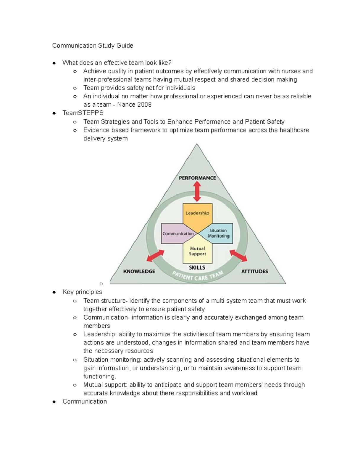 Communication - Lecture Notes - Communication Study Guide What does an ...