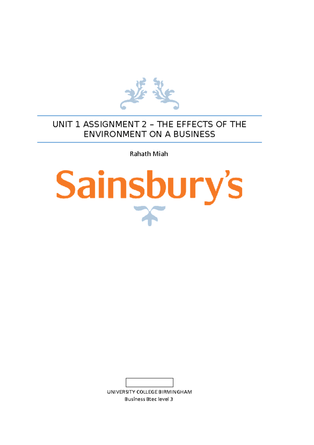 Unit 1- assignment 2 - its a merit - UNIT 1 ASSIGNMENT 2 – THE EFFECTS ...