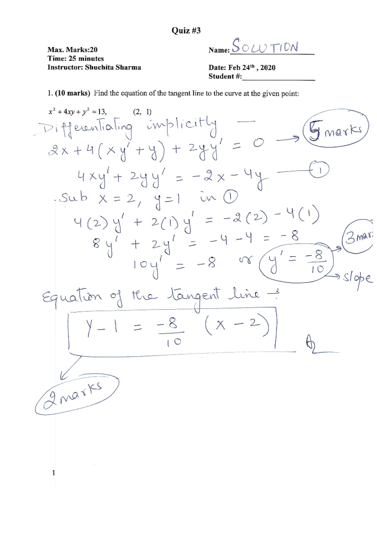 Math 110 Quiz 4 - MATH 110 - Studocu