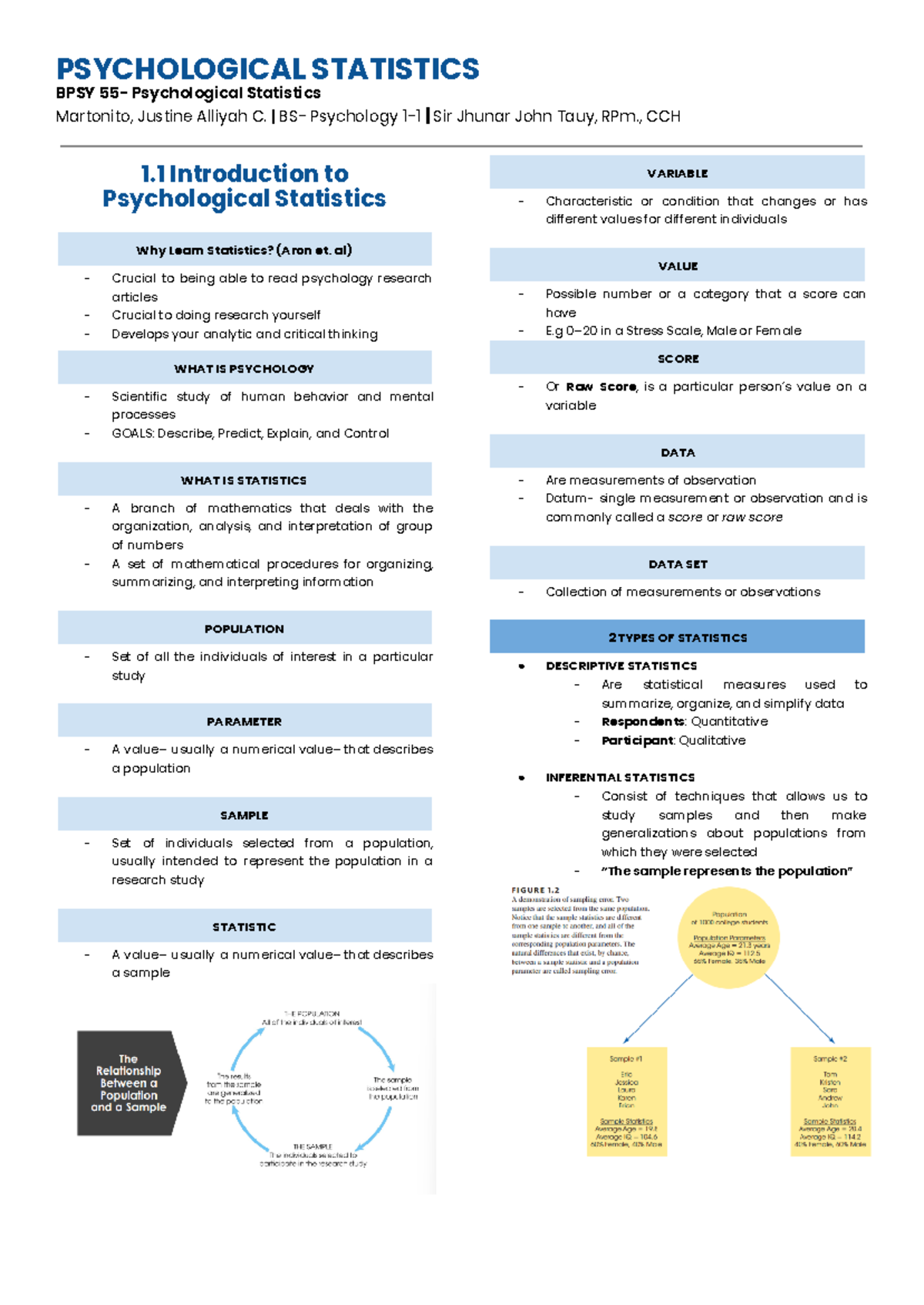 QE - QE.PSYCHSTATS.pdf - PSYCHOLOGICAL STATISTICS BPSY 55 ...