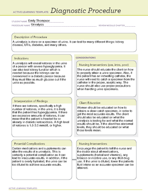 Diagnostic Procedure Template - metabolic panel - ACTIVE LEARNING ...