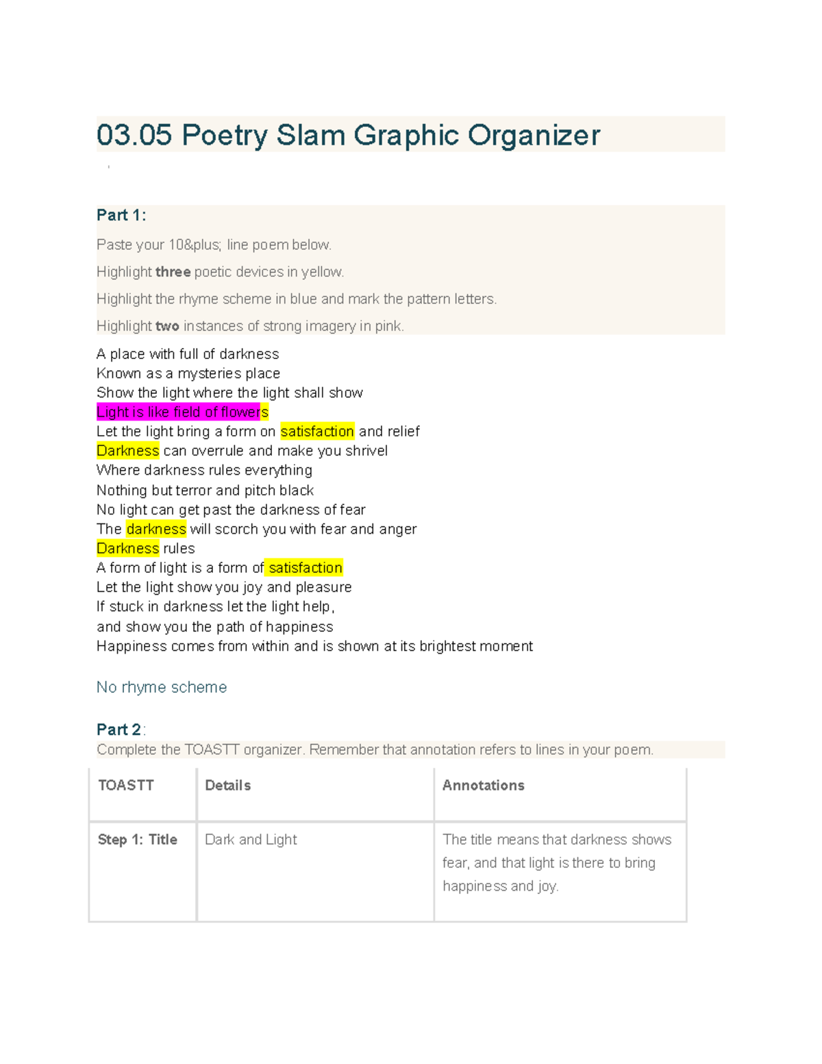 03.05 Poetry Slam - this is an assignment for 08.01 in english class ...