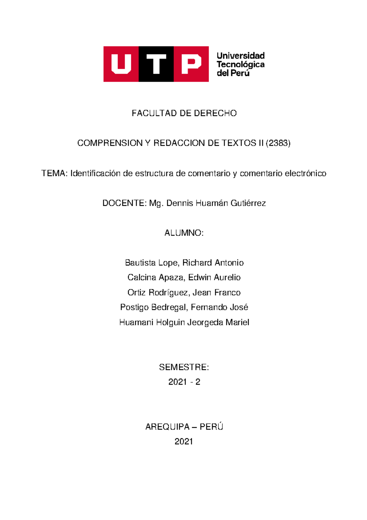 - UTP - Grupo 10 Correo electrónico - Comprensión y redacción de textos ...