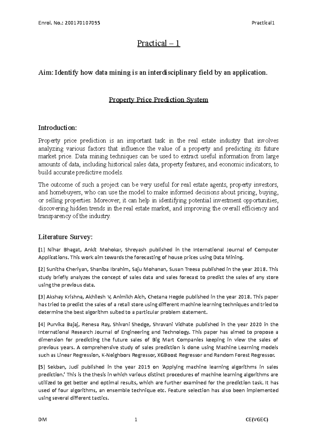 Weather Prediction System prac1 - Practical – 1 Aim: Identify how data ...