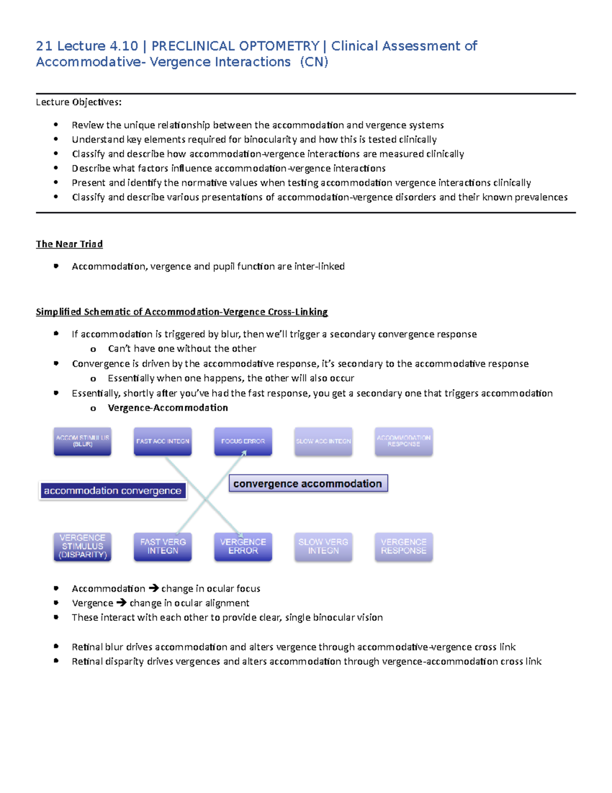 21 4.10 Clinical Assessment of Accommodation (CN) - 21 Lecture 4 ...