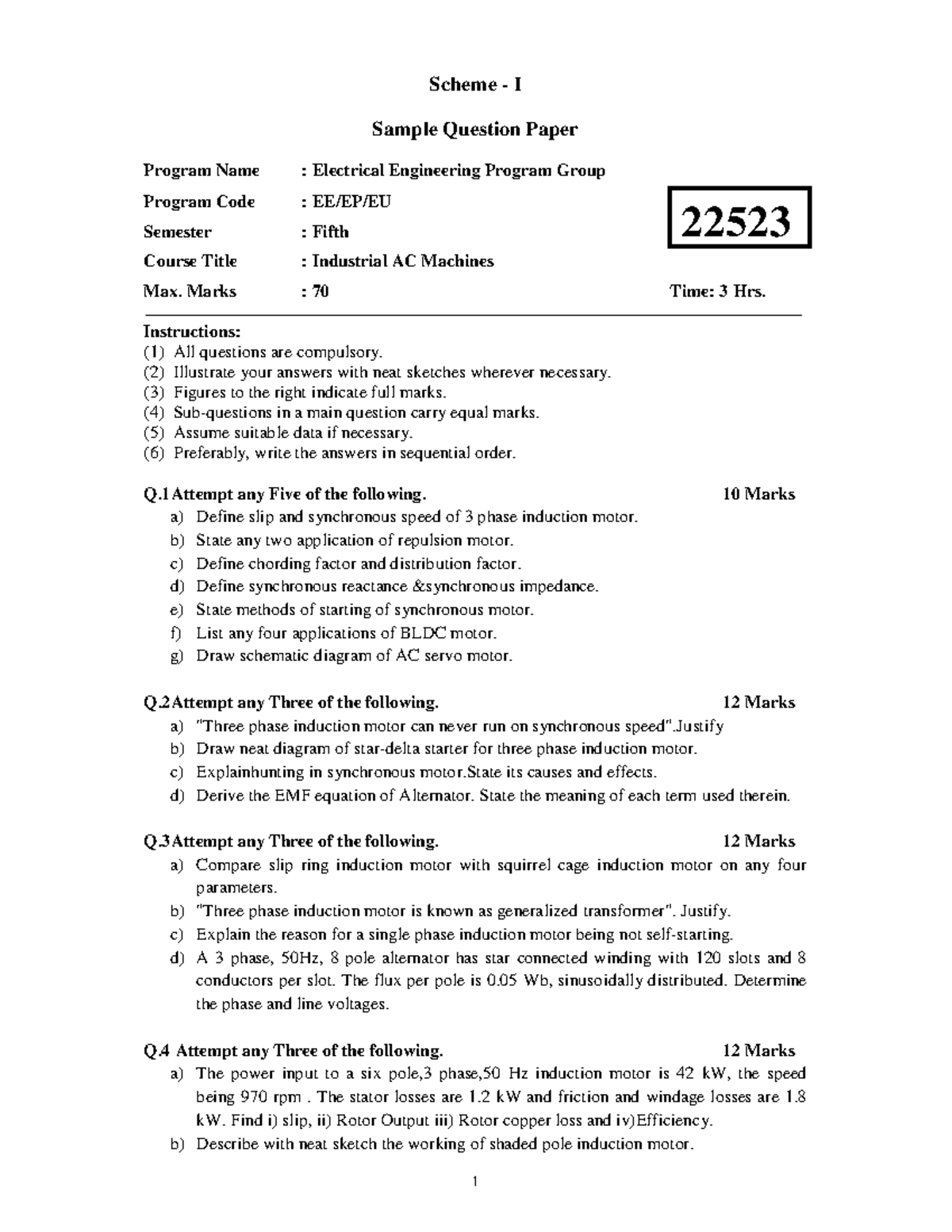 22523 - Industrial AC Machine-sample-question-paper[Msbte-study ...