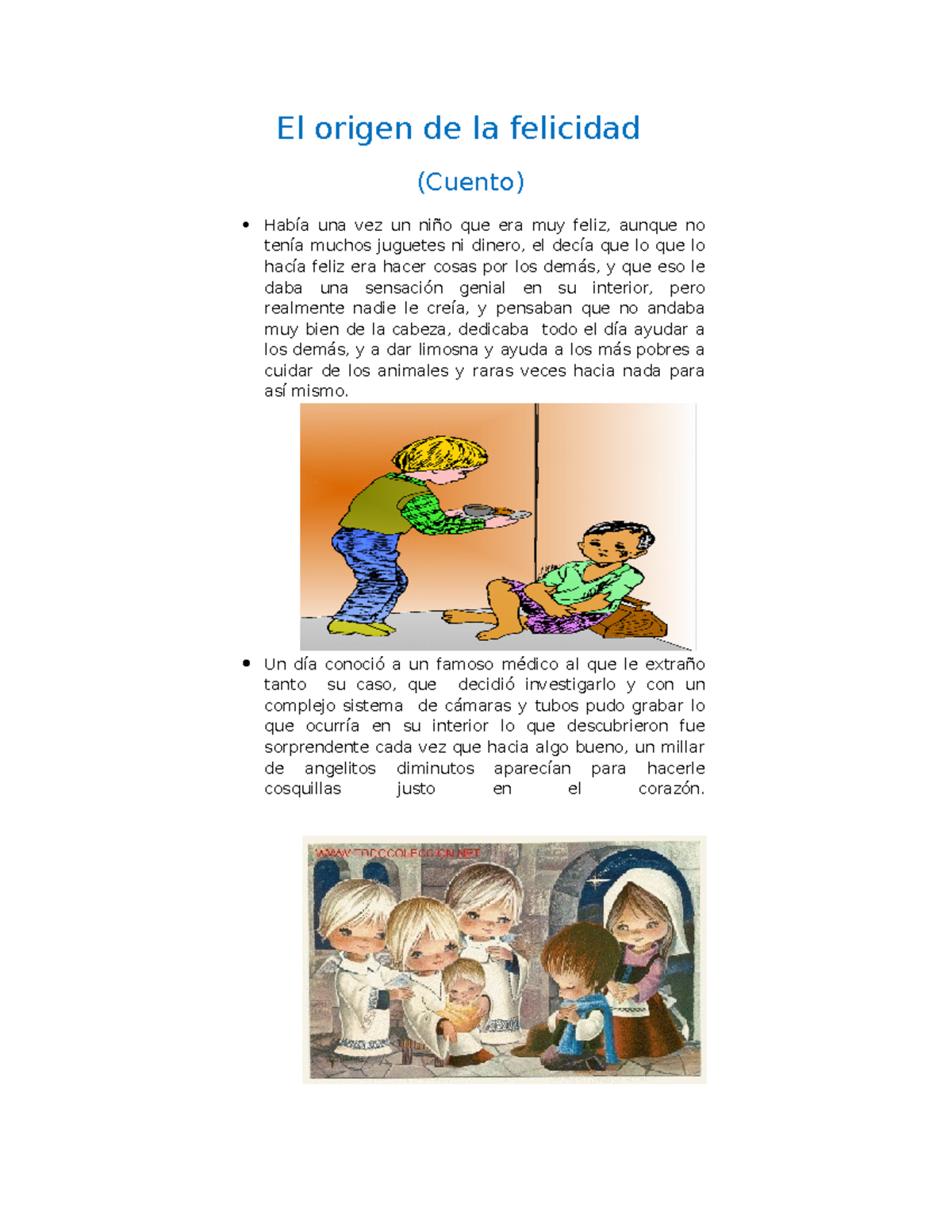 235500175 El Origen de La Felicidad - El origen de la felicidad (Cuento) Había una vez un niño ...