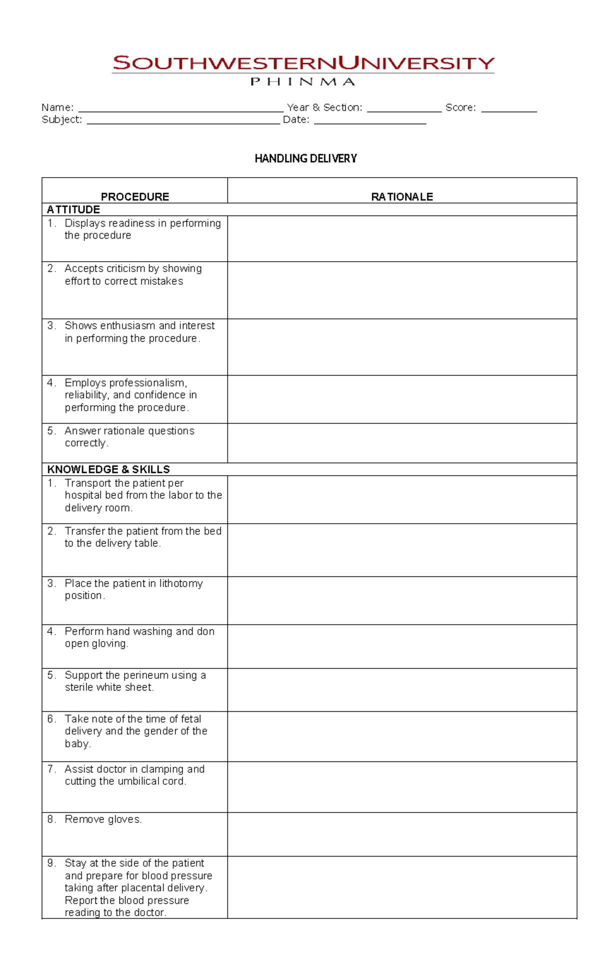 RETDEM Procedure - Name: _________________________________ Year ...