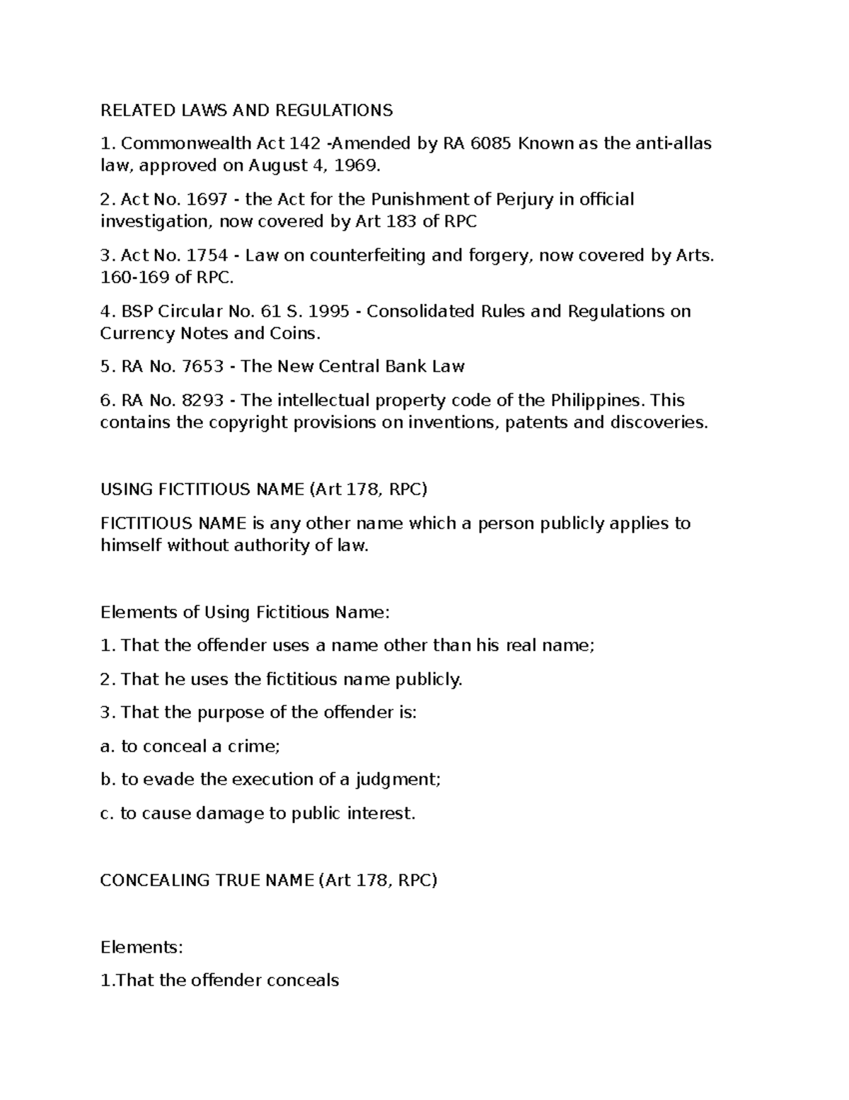 QD laws - About question documents - RELATED LAWS AND REGULATIONS ...