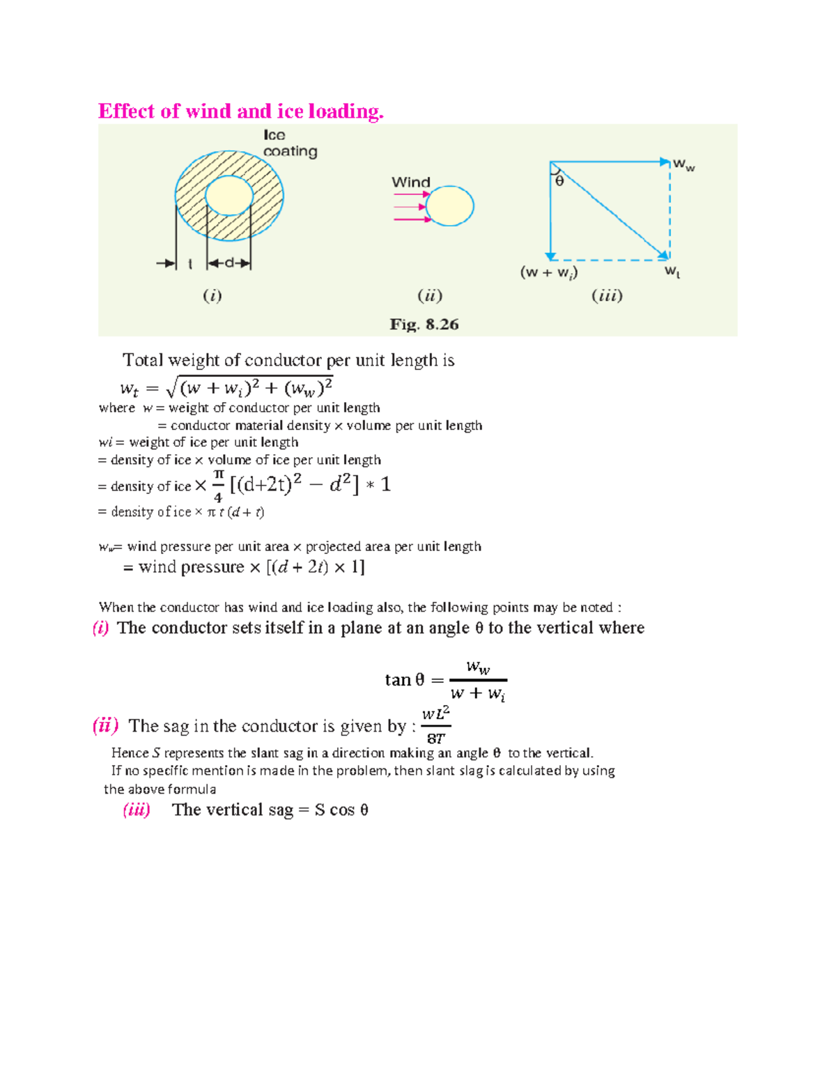 Effect of Wind & Ice Loading on the Sag of a Transmission Line - Effect ...