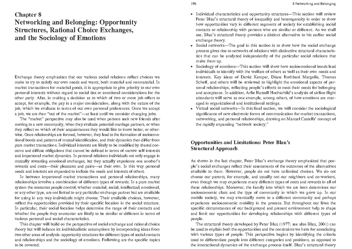 Reading 3 - Rationale Choice and Exchange Print version - Chapter 8 ...