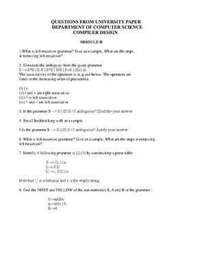 Module 1 - MODULE 1 Introduction to compilers – Analysis of the source ...