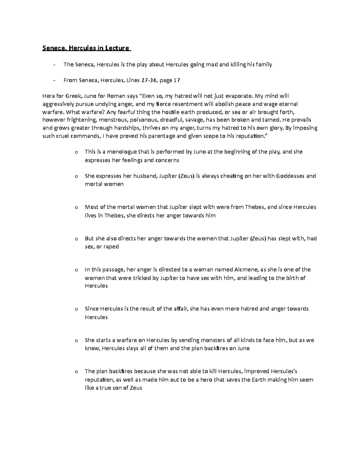 Seneca, Hercules in Lecture - Seneca, Hercules in Lecture The Seneca ...