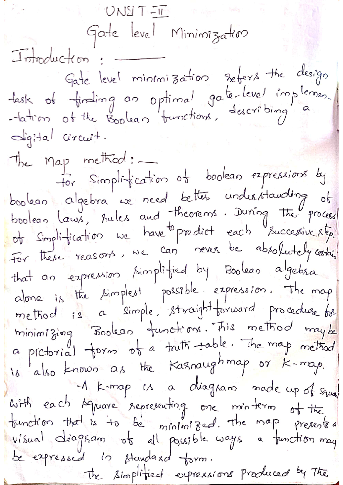 DLD-2nd unit(gate level minimization) - Computer Science & Engineering ...