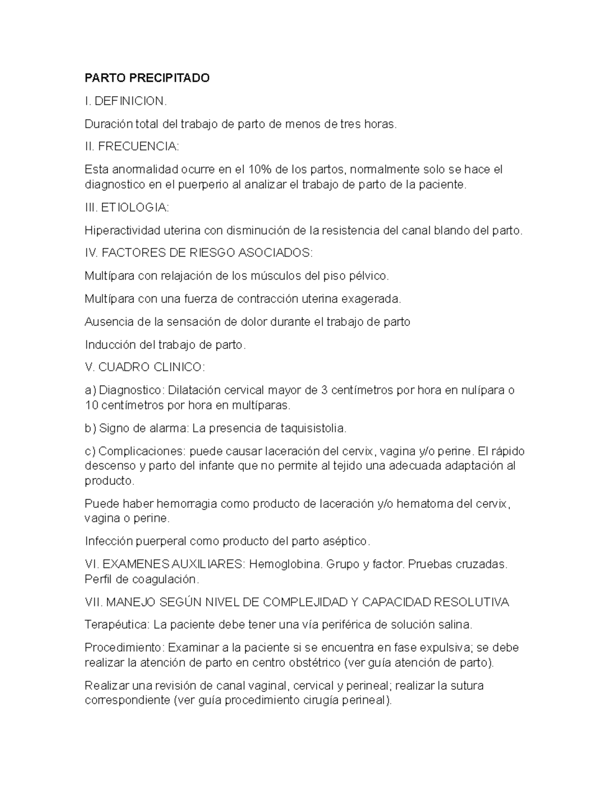 Parto Precipitado en obstetricia - Ginecología Y Obstetricia Anteriores ...
